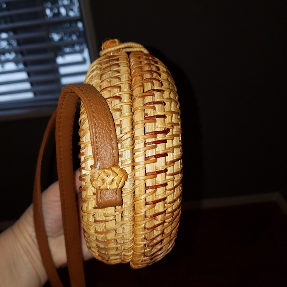 Hand Woven | Bags | New Round Rattan Crossbody | Poshmark